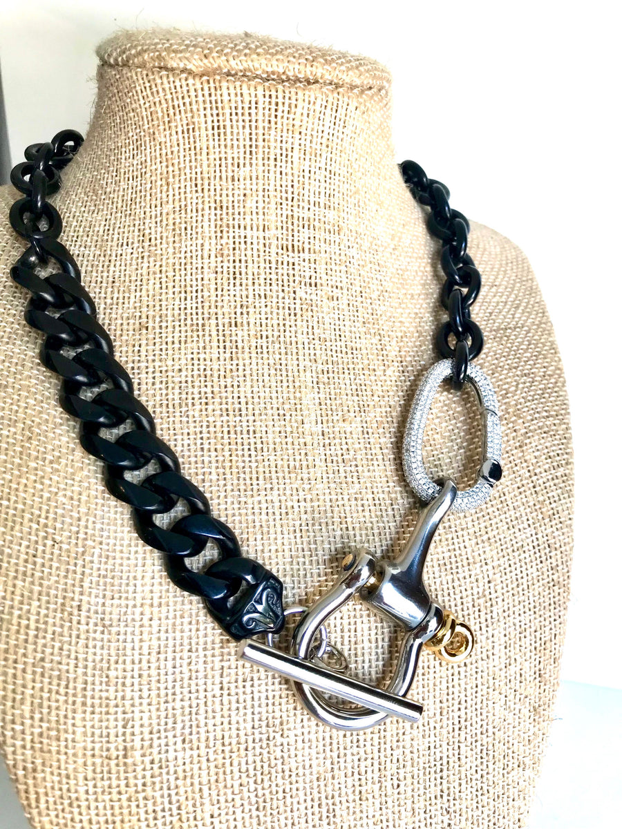 Aries Necklace Black | Handcrafted Equestrian Jewelry – AtelierCG™
