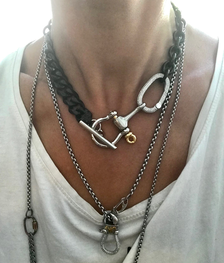 Aries Necklace Black | Handcrafted Equestrian Jewelry – AtelierCG™
