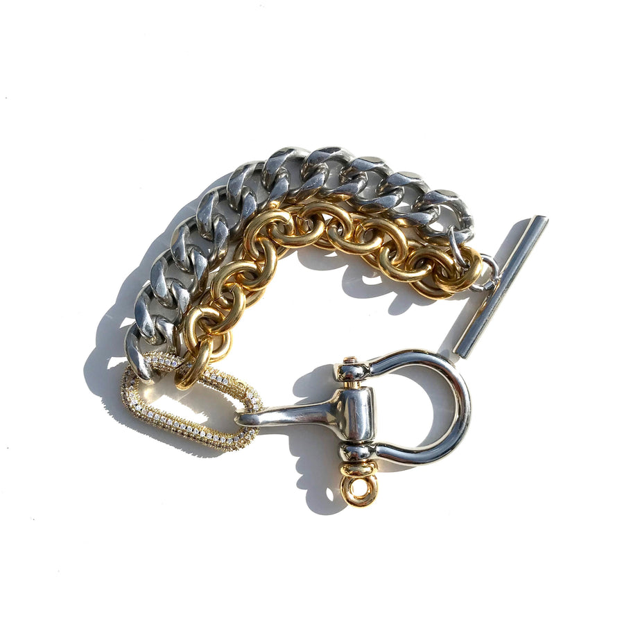 Aries Double Gold & Silver | Handcrafted Equestrian Jewelry – AtelierCG™